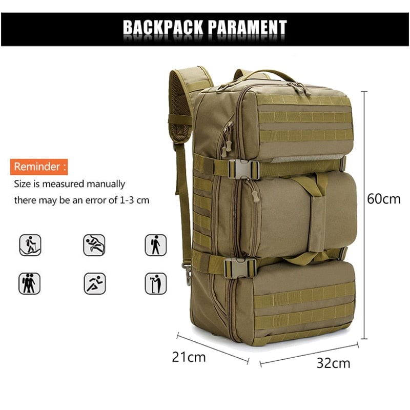 55ltr Travel FIFO Multi-function Backpack | BushLine